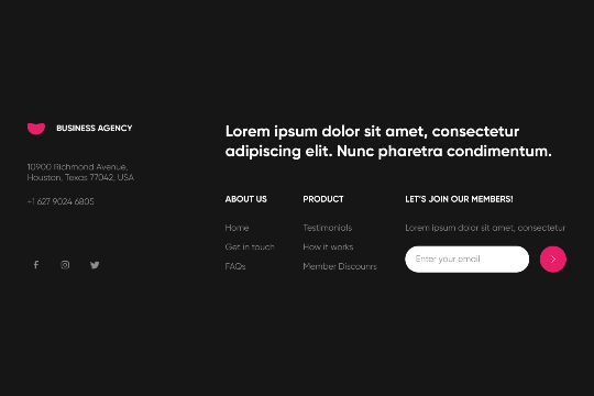 Footer Component - Webflow
